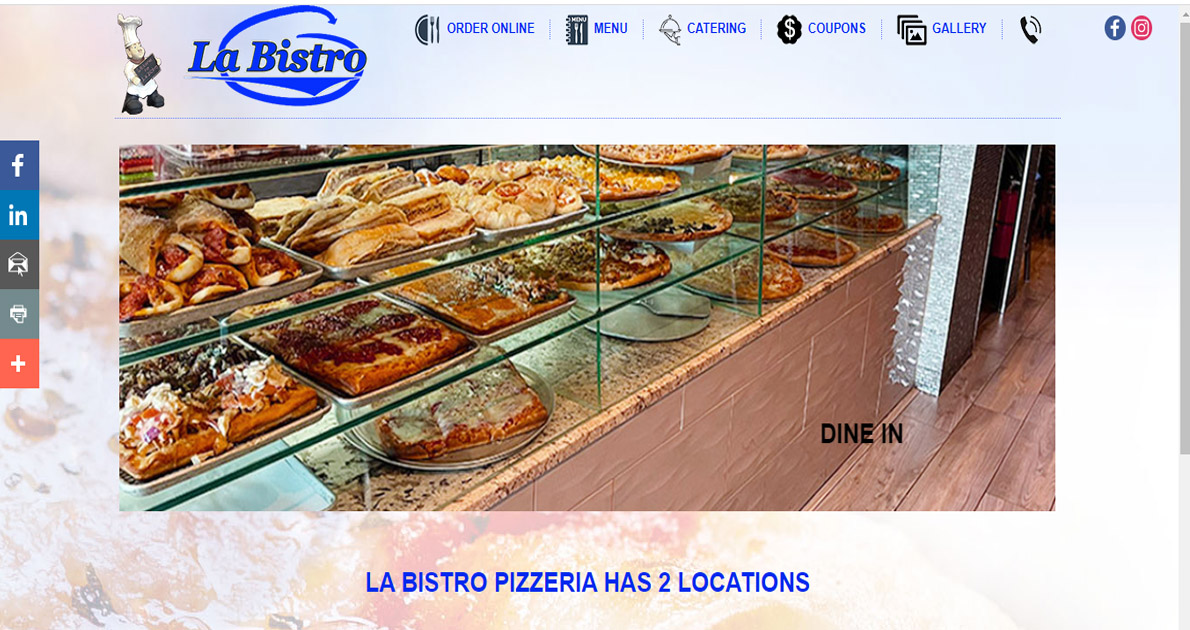 Home - La Bistro Pizzeria